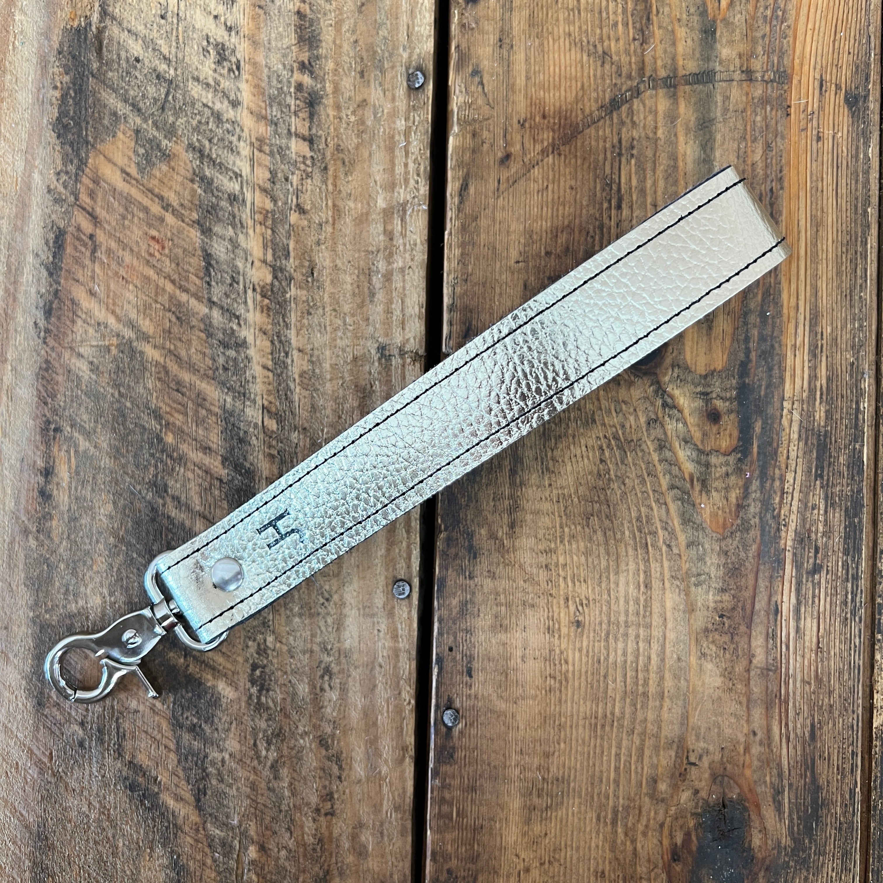 Leather keychain clip mini lanyard for keys - Gold – Jill's Homestead