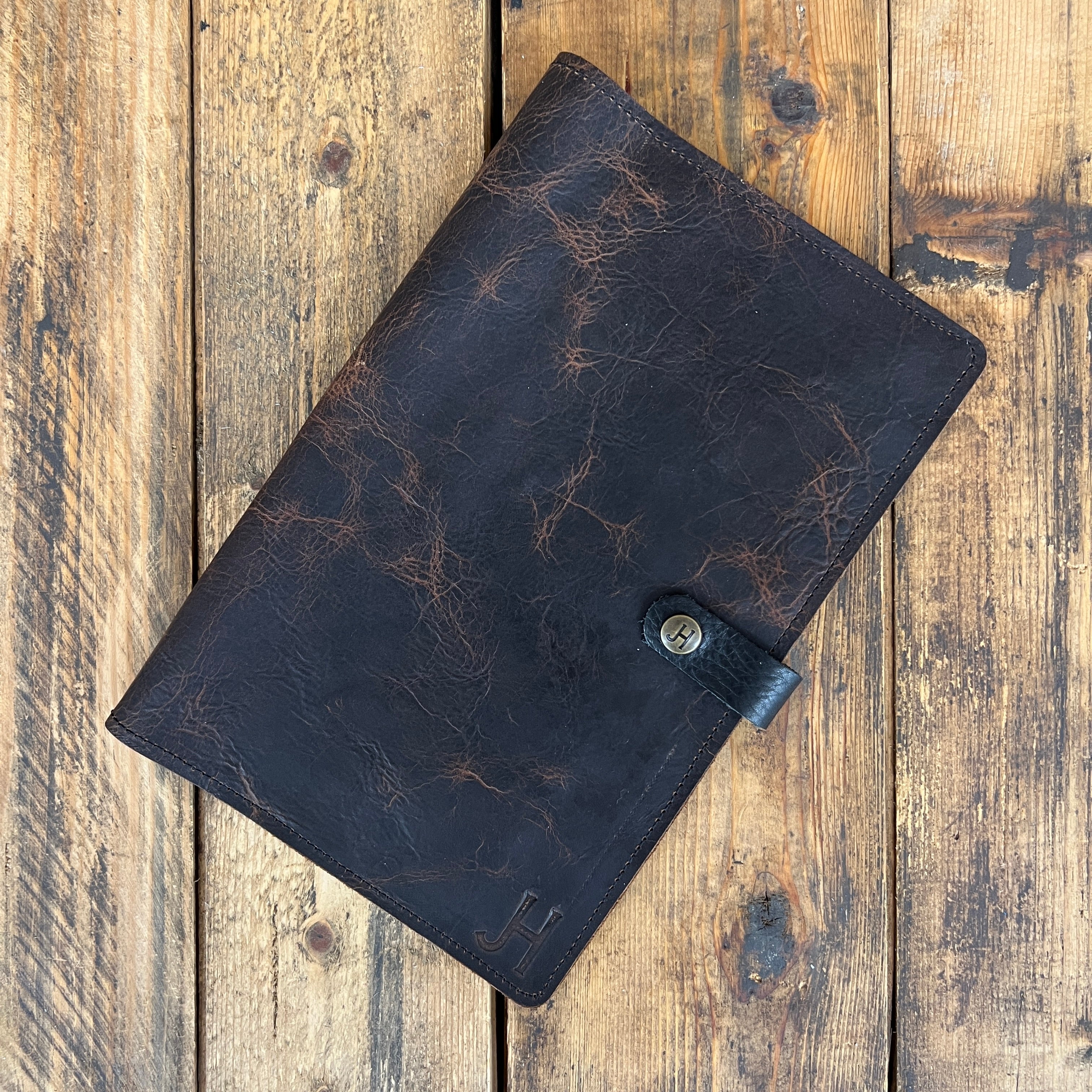 Leather Notebook Cover by Jill's Homestead in Brown